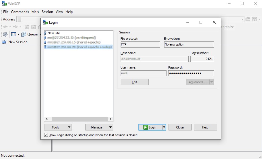 การจัดการไฟล์ Node.js ผ่าน FTP Client - HOSTNEVERDIE